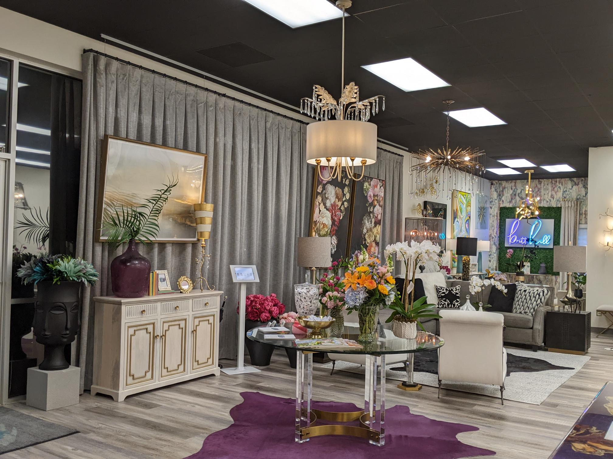 Main Showroom Front Wall / Entry Showroom – Britt Hill Interiors